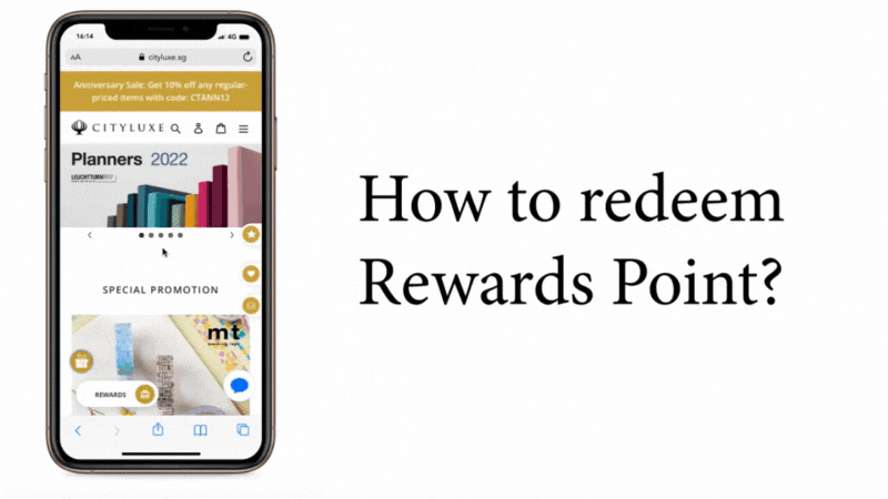 How to redeem the rewards point? – Cityluxe Knowledge Base